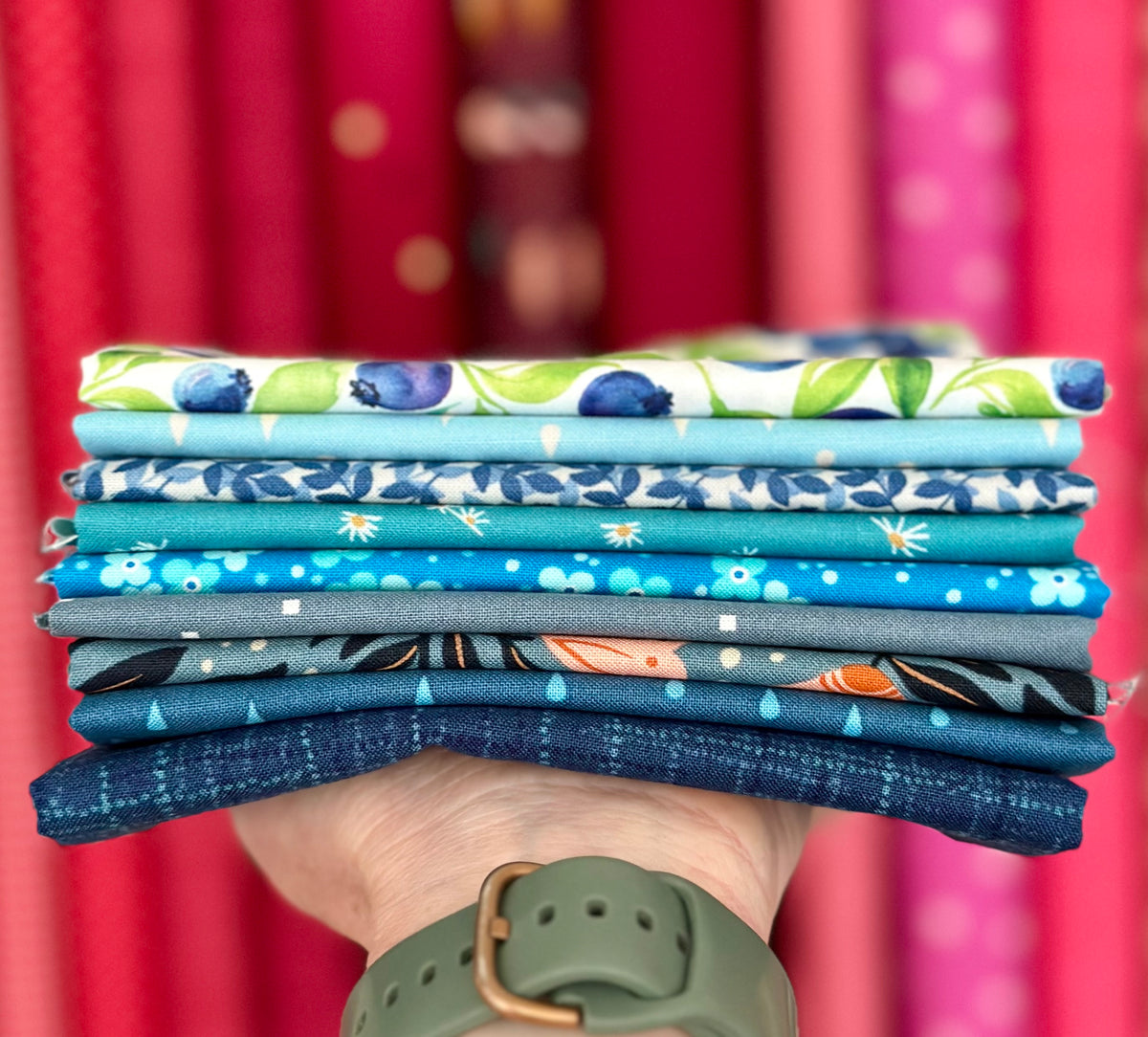 Blue Fat Quarter Destash Bundle-9 FQ's – Sewcial Stitch