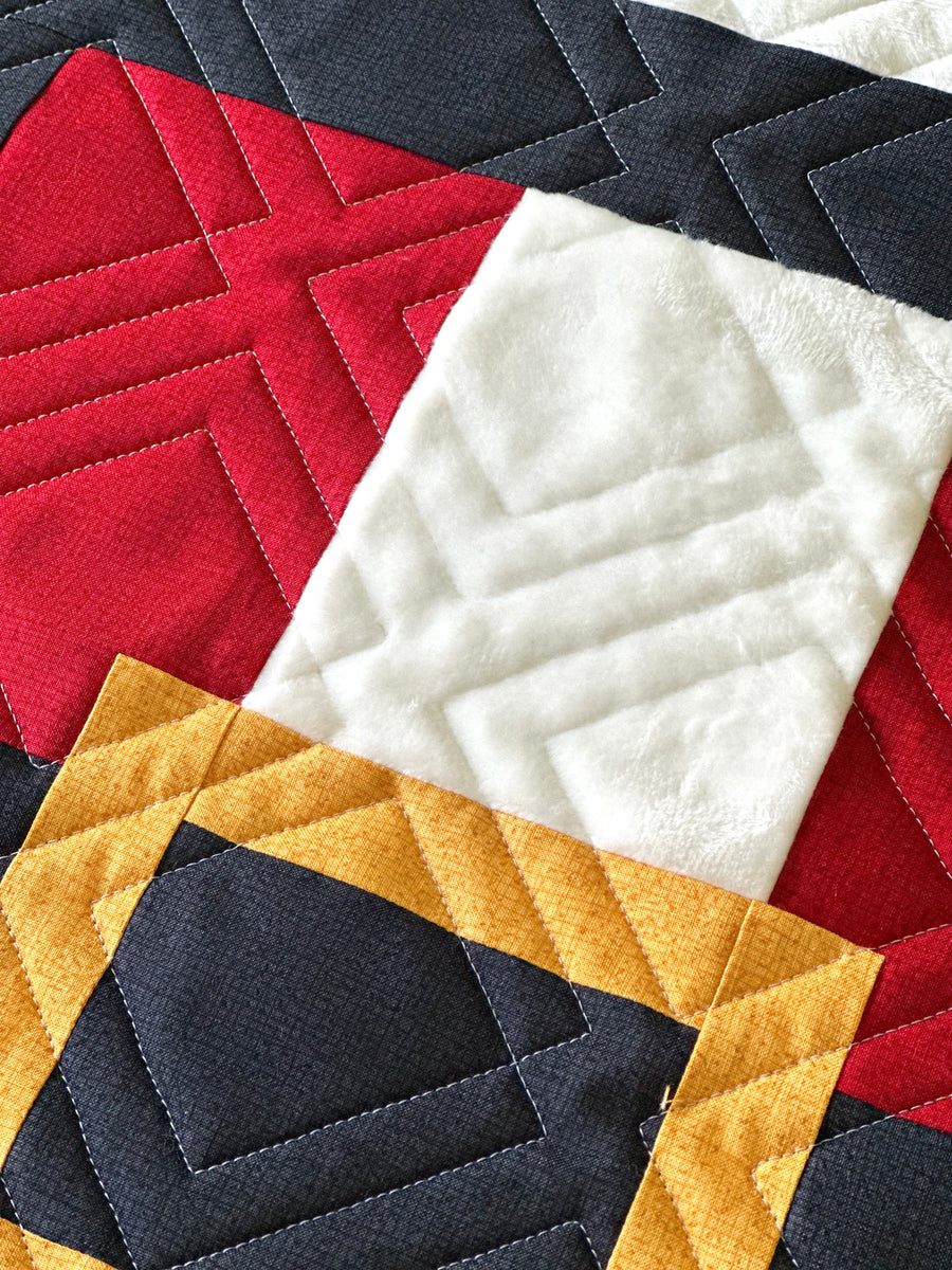 MINKY Santa Suit Quilt Kit by Sewcial Stitch 4 size options Thatched F